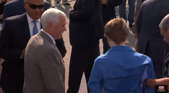 Kid Passes Out Druing Mike Pence Tarmac Event, VP Stays To Help Kid Passes Out Druing Mike Pence Tarmac Event, VP Stays To Help